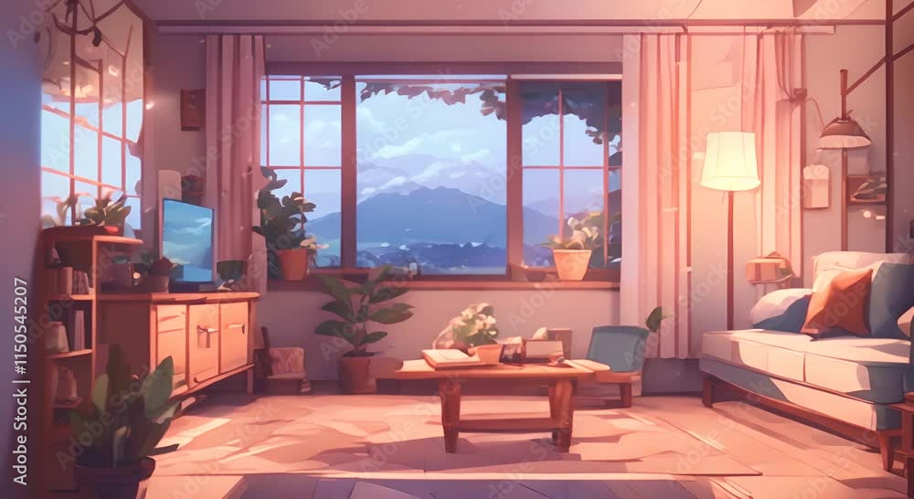 Starting Soon screen overlay loop animated virtual backgrounds cozy lo ...