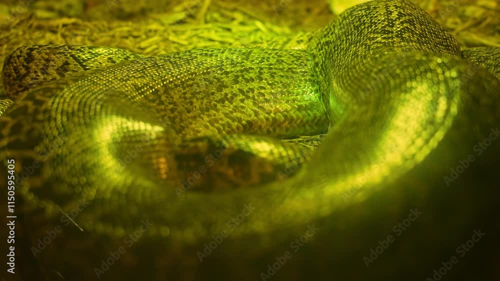 Glossy texture of real live snake or python skin, dragon creature beast ...