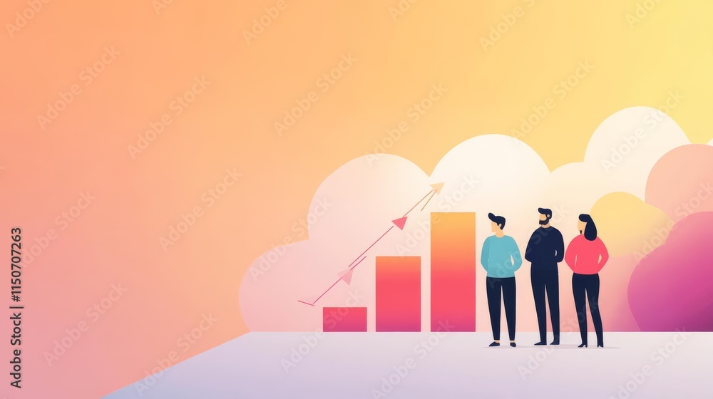 Sales team performance metrics visualized in real-time, digital growth ...