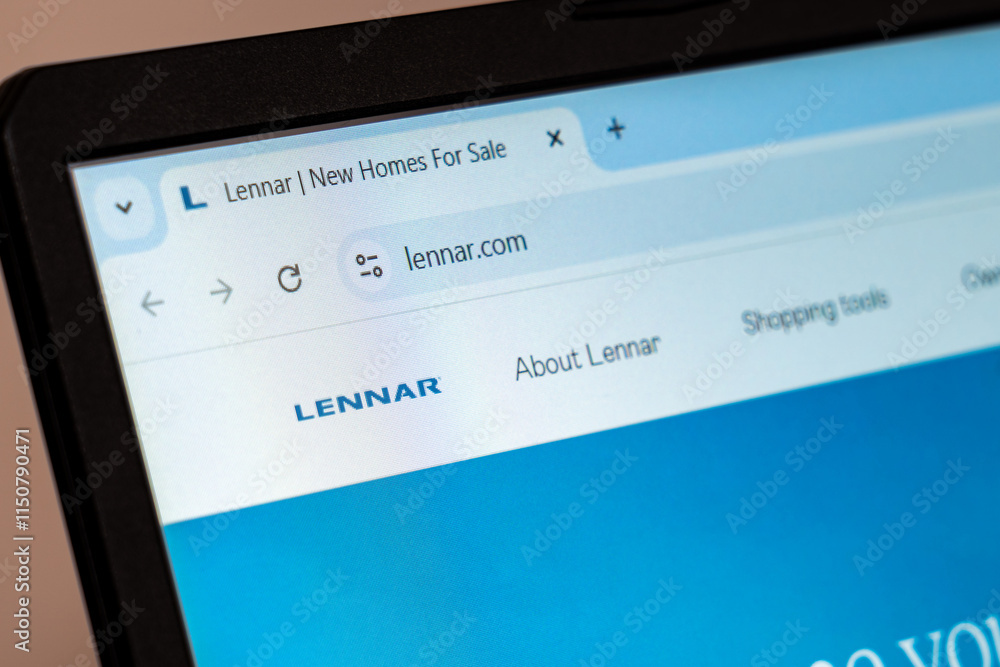 New York, USA - December 21, 2024: Lennar website homepage displayed on ...