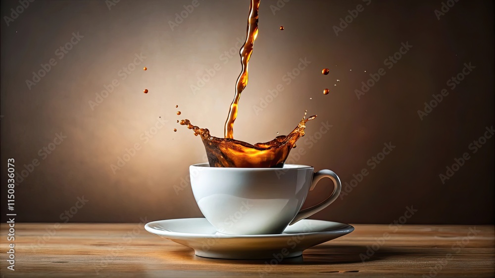 Drip of coffee falling into a cup, coffee, liquid, brown, stream, pour ...