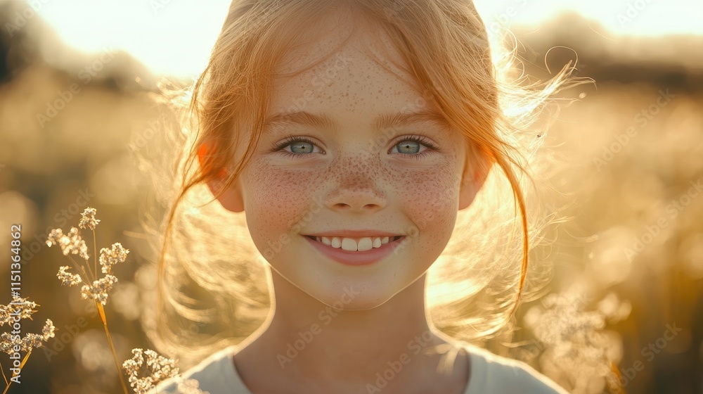 Young Australian girl with freckles and a playful grin. Stock ...