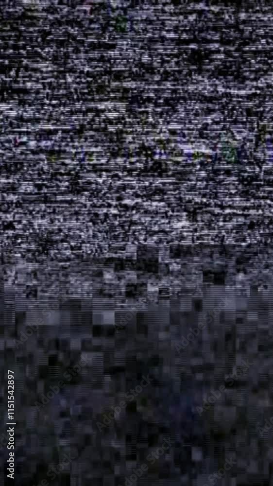 Retro VHS effect with tape wear, grainy static noise, and visual ...