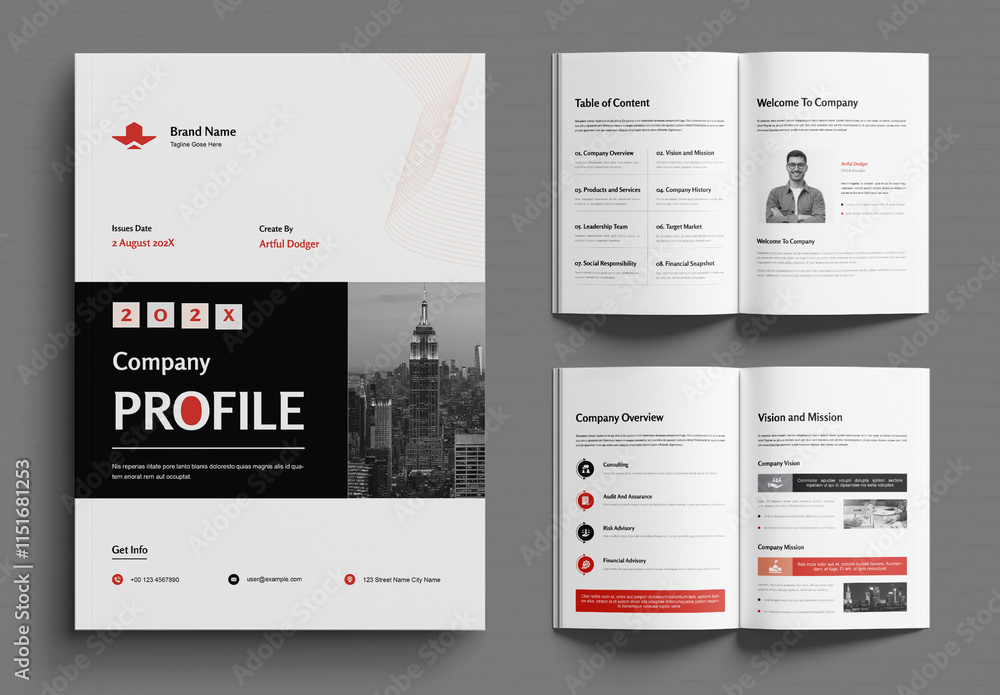 Company Profile Brochure Template Stock Template | Adobe Stock