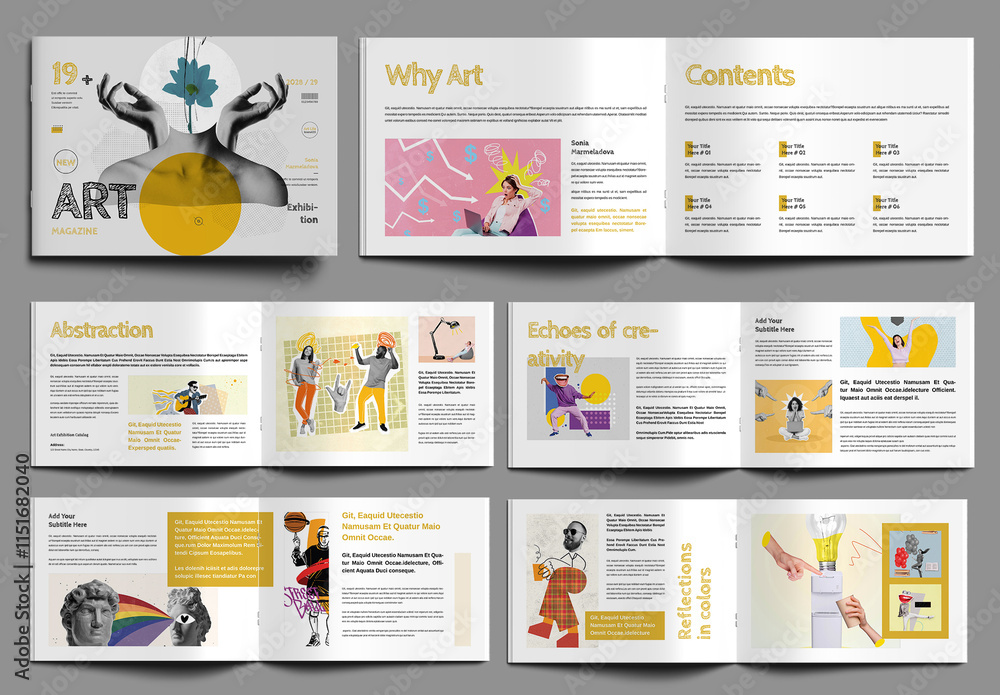 Fashion And Art Exhibition Magazine Book Template Stock Template ...