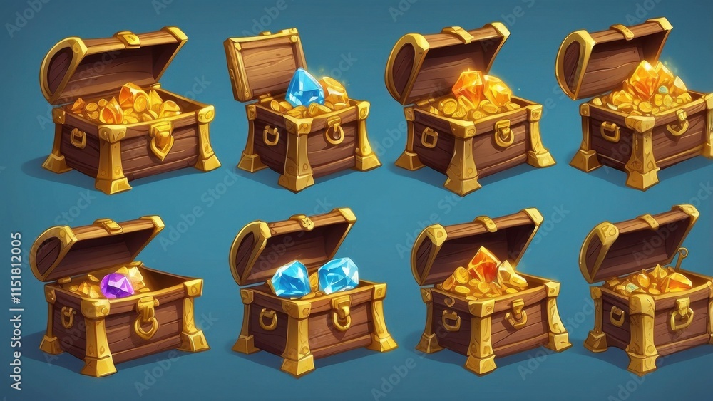 expanding treasure trove of diamonds and gold. Gem and currency stacks ...