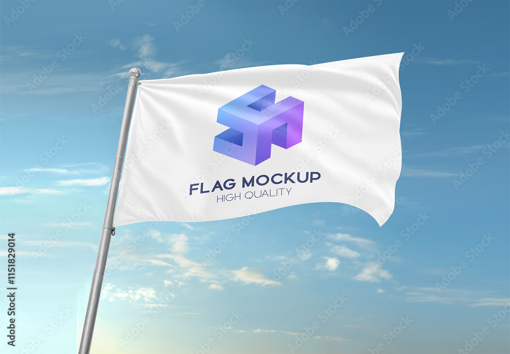 Flag Mockup Stock Template | Adobe Stock