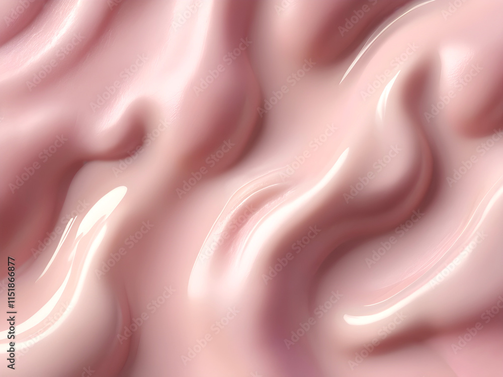Aesthetic pink cream texture. Light lotion or emulsion moisturiser ...