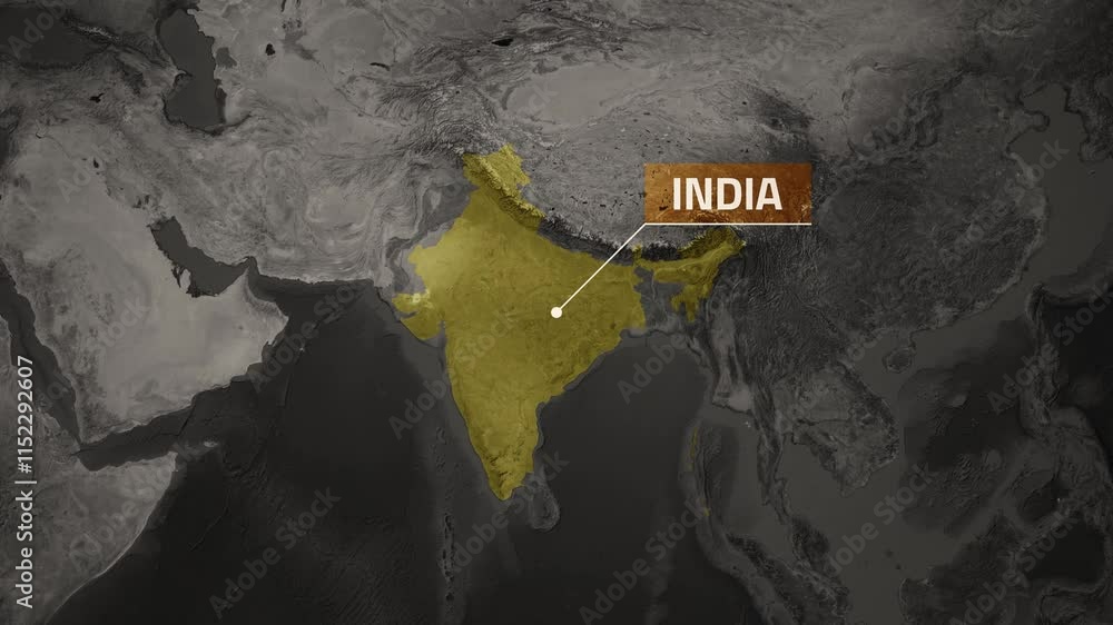 India Map Animation in 4K UHD for Geopolitical and Cultural Insights ...