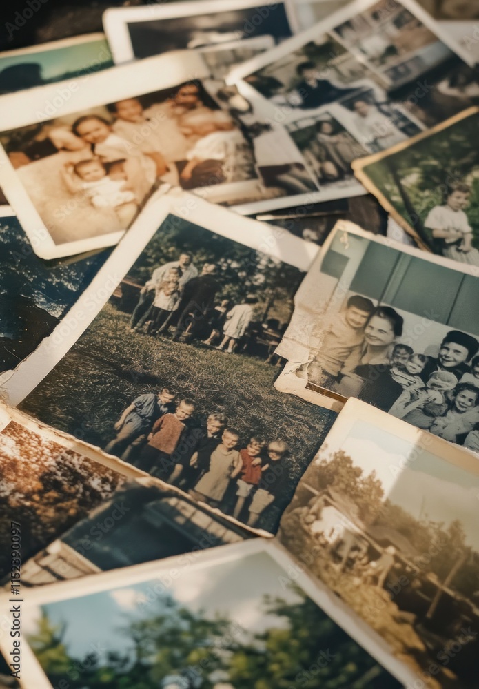 Old family photo: National Genealogy Day, ancestral memory, vintage ...