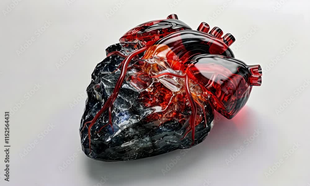 Human heart beating showing the valves. Anatomy science organ. Stock ...