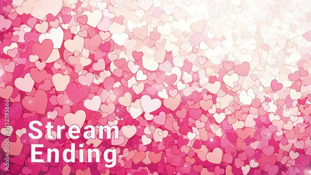 Colorful heart patterns create a lovely backdrop for a sweet farewell ...