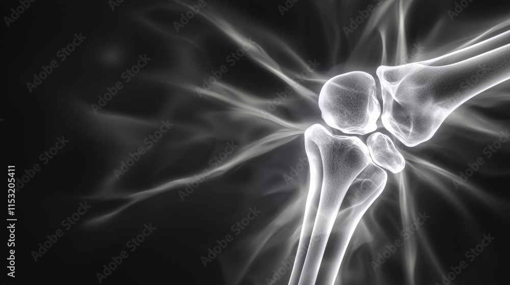 Poster Lateral X-ray of the knee showing a dislocated patella with ...