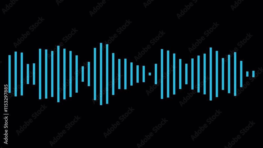 Line audio wave visualization voice record, sound wave animation , line ...
