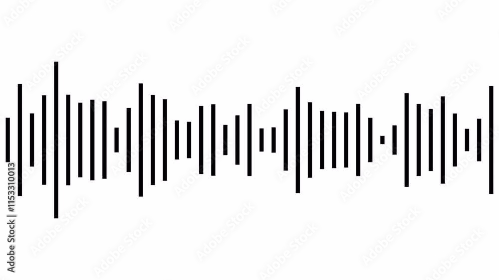 Line audio wave visualization voice record, sound wave animation , line ...