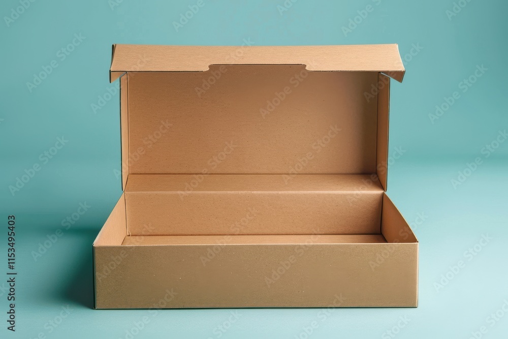 Blank Card Board Box Mockup Against a Studio Background for Custom ...