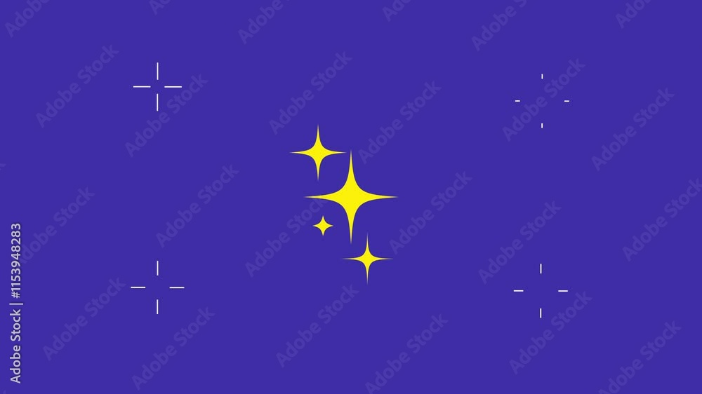 twinkle Stars twinkling, bouncing light effect and transparent background. Twinkling star motion ...