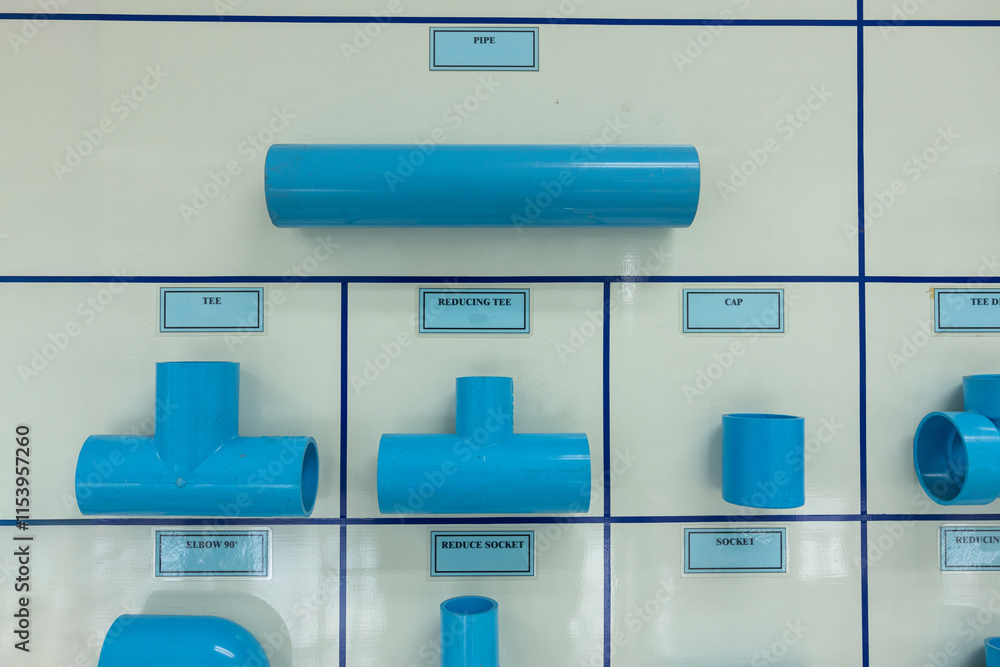 Poster Sample panel specifies pipe types for mechanical systems. – Wall ...