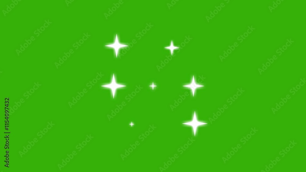 Twinkling star motion graphics with green screen background. sparkling ...