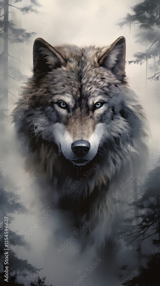 Foto de Dire Wolf - A Majestic Depiction of Extinct Canine Wilderness ...