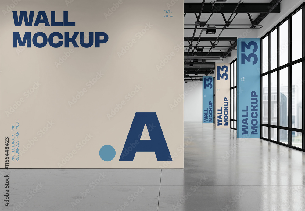 Wall PSD Mockup Stock Template | Adobe Stock