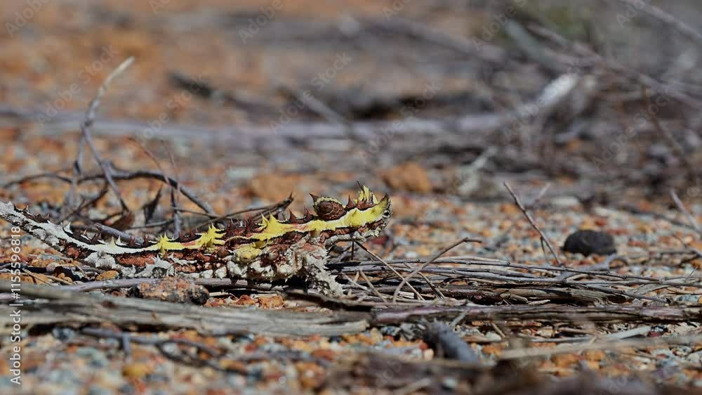 spiny little thorny devil, Moloch horridus, a small lizard native to ...