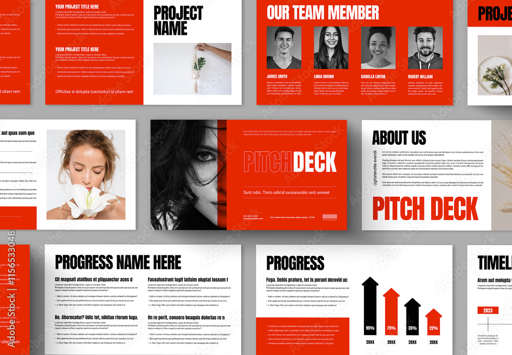 Pitch Deck Layout Stock Template | Adobe Stock