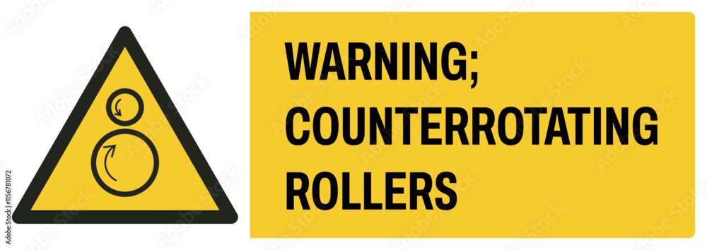 Poster ISO warning safety signs uppercase text_warning ...