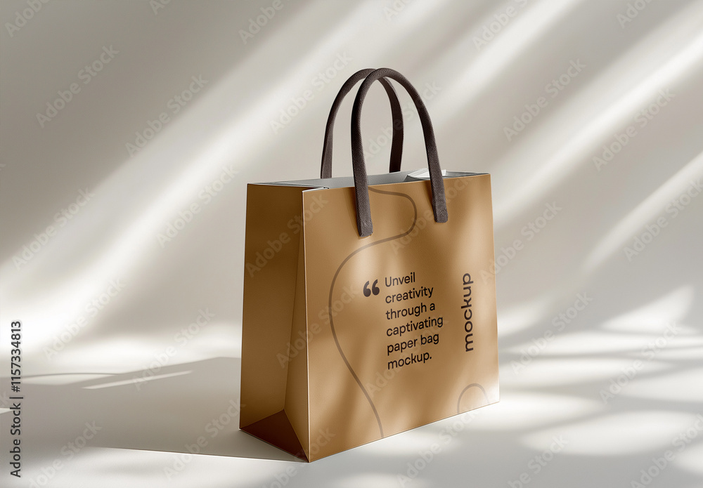 Elegant Paper Bag Mockup Created with AI – High-Resolution 300 PPI ...