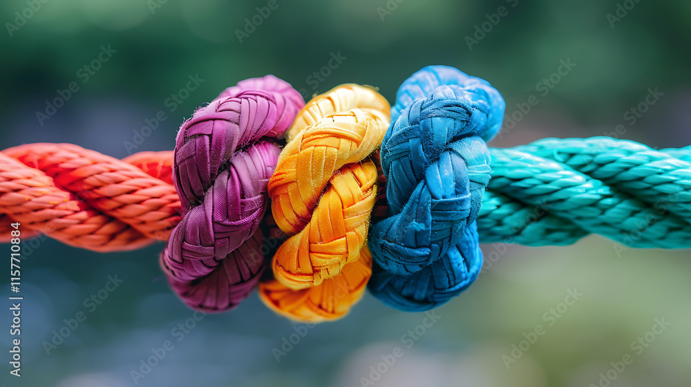 teamwork unity and partnership illustrated by diverse people connecting ...