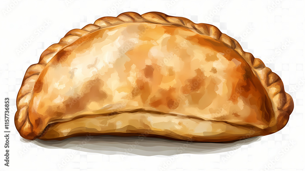 Poster Traditional british cornish pasty on transparent background ...