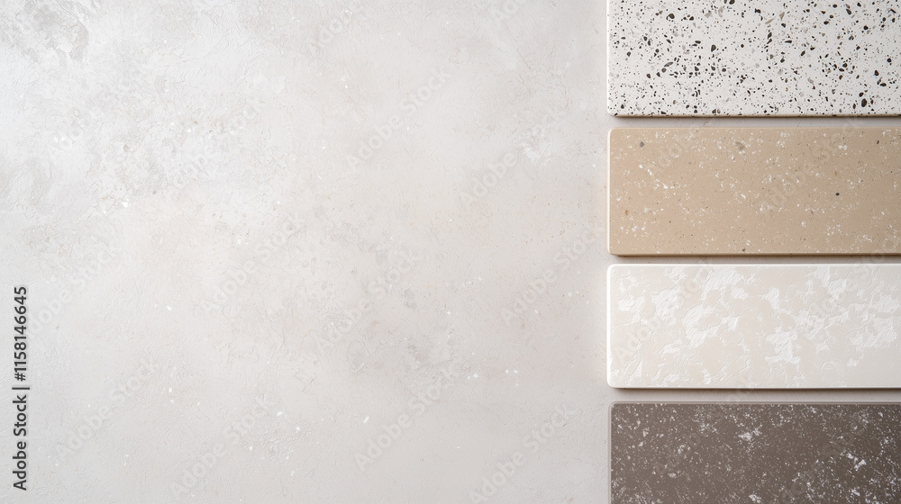 Countertop Samples: A flat lay featuring a variety of countertop ...