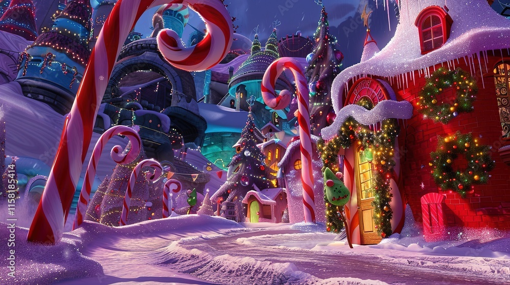 Mount crumpit Zoom background whoville fantasy Stock Illustration ...