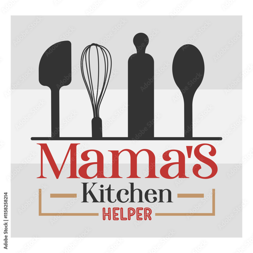 Vetor de Mama's Kitchen Helper Svg, Mommy And Me Svg, Kitchen Svg ...
