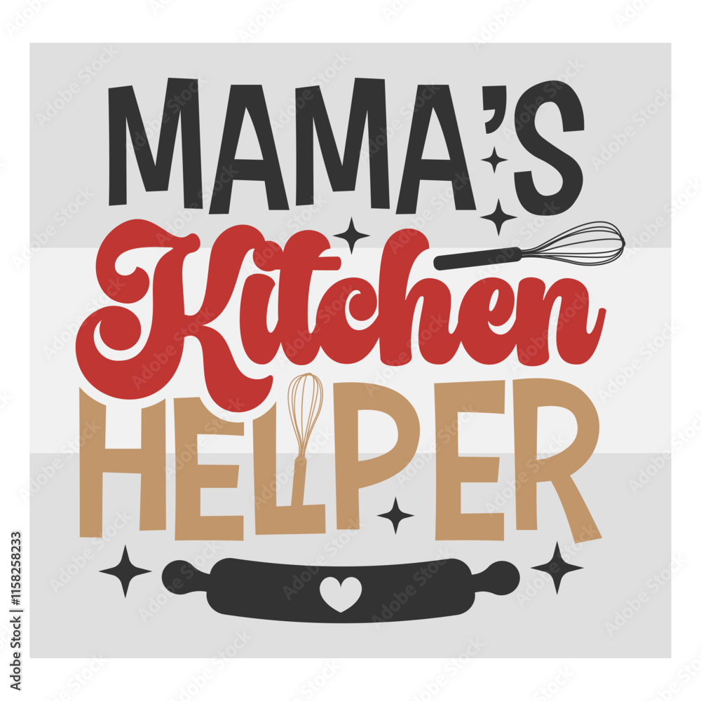 Vetor de Mama's Kitchen Helper Svg, Mommy And Me Svg, Kitchen Svg ...