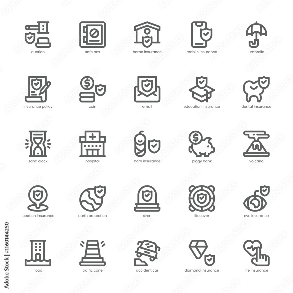 Insurance Check Icon pack for your website, mobile, presentation, and ...