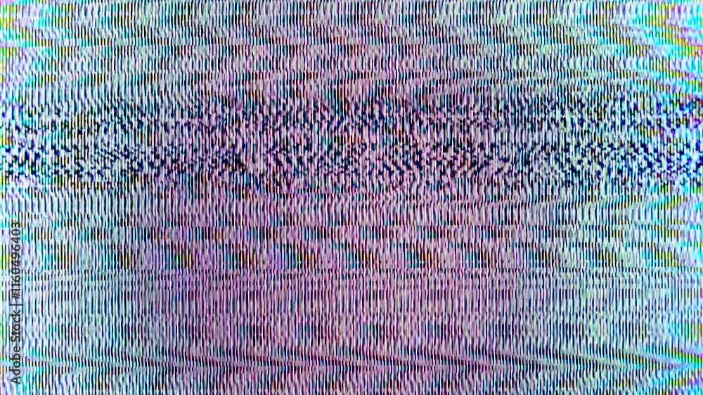 Vintage VHS Effect with Glitch TV Error, Analog Static Noise texture ...