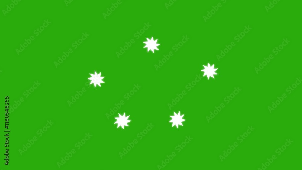 Twinkling stars animation on Alpha Channel, cartoon, twinkling starry night sky, blinking stars ...