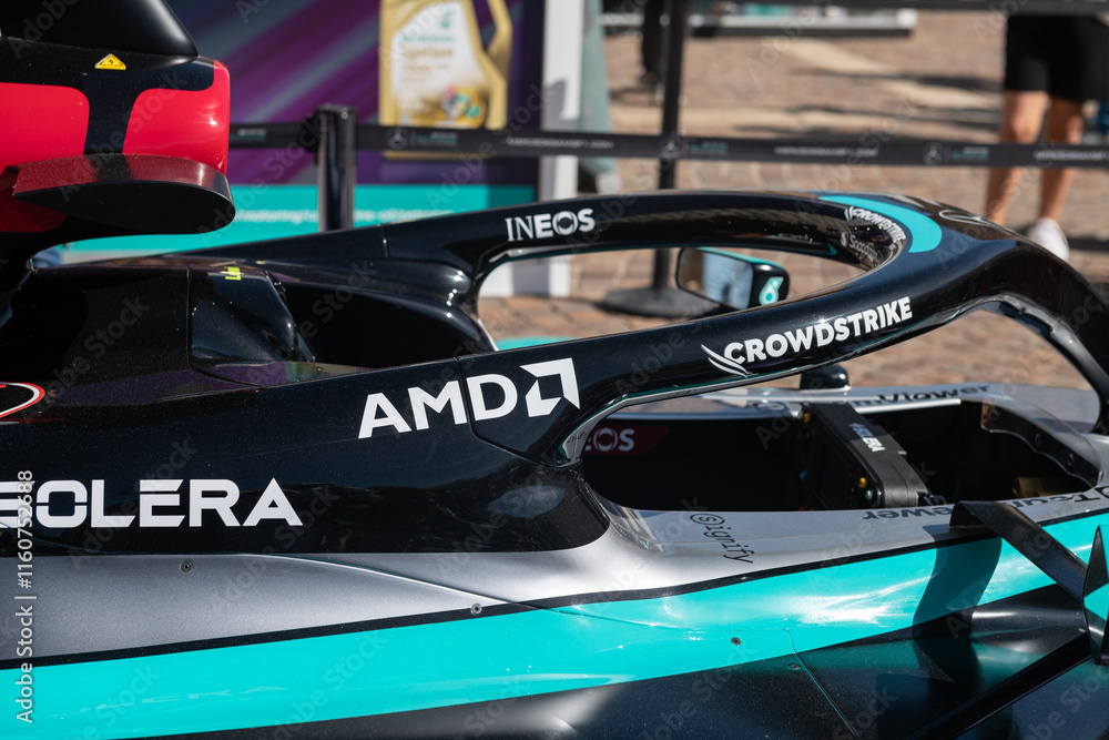 particular formula one car of the Mercedes, AMD, F1 team, one of the ...