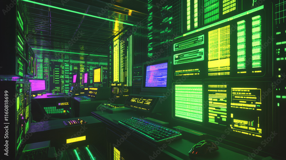 Rave Y2K computer window page with acid green interface screen and ...