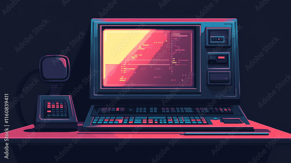 Y2K computer window page and retro interface of PC screen, vector ...