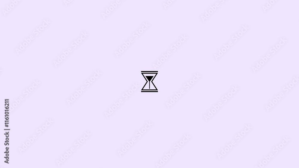 Hourglass animation, animated loading game progress screen in white ...
