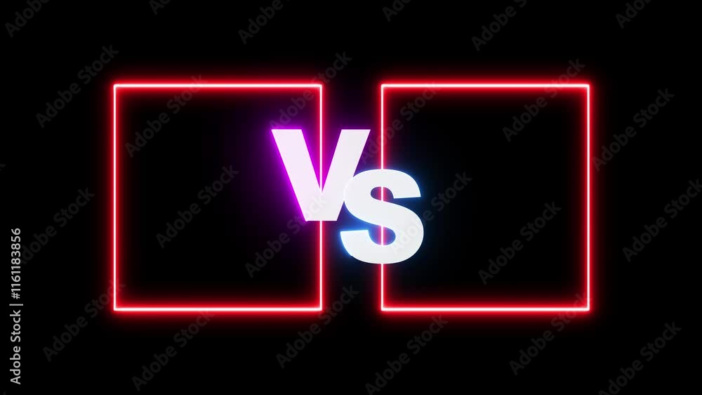 VS versus bars neon animated versus vs bars neon multiplayer co op team ...