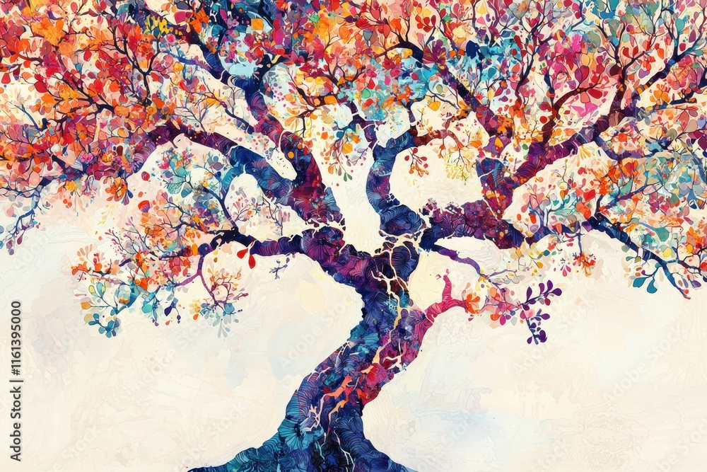 Photo & Art Print Family Tree Illustration Depicting Alcohol Dependence ...
