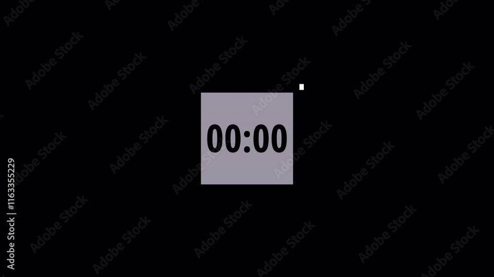 Five second countdown timer animation on transparent background 5 to 0 ...
