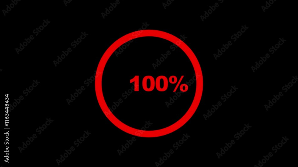 Circular loading graphics. Load bar from 0 to 100 percent. Set of three ...