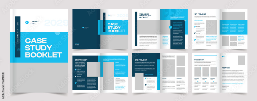 Case Study Brochure Template, Case Study Layout Stock Vector | Adobe Stock