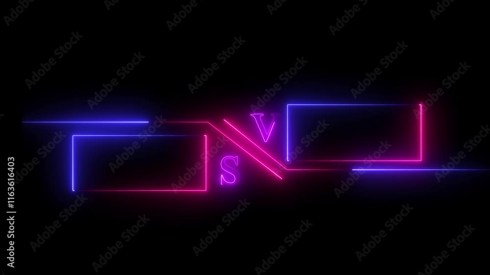 Versus Animation, Vs text green color fire Animation, versus match ...