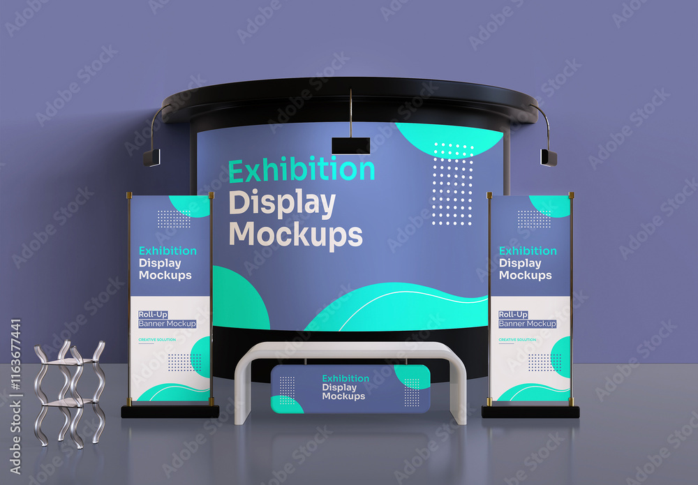 Exhibition Booth Backdrop Mockup Stock Template | Adobe Stock