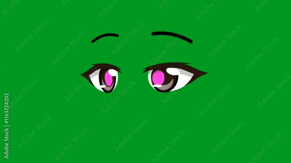 Cartoon face best quality animated green screen , The video element of ...